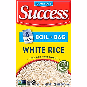 Success Boil-in-Bag Rice, White Rice, Quick and Easy Rice Meals, 21-Ounce Box