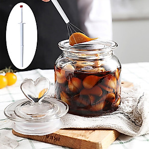 2 Pack Pickle Grabber Stainless Steel and Plastic Pickle Jar Fork Pincher Tool for Kitchen Food Olive Pepper