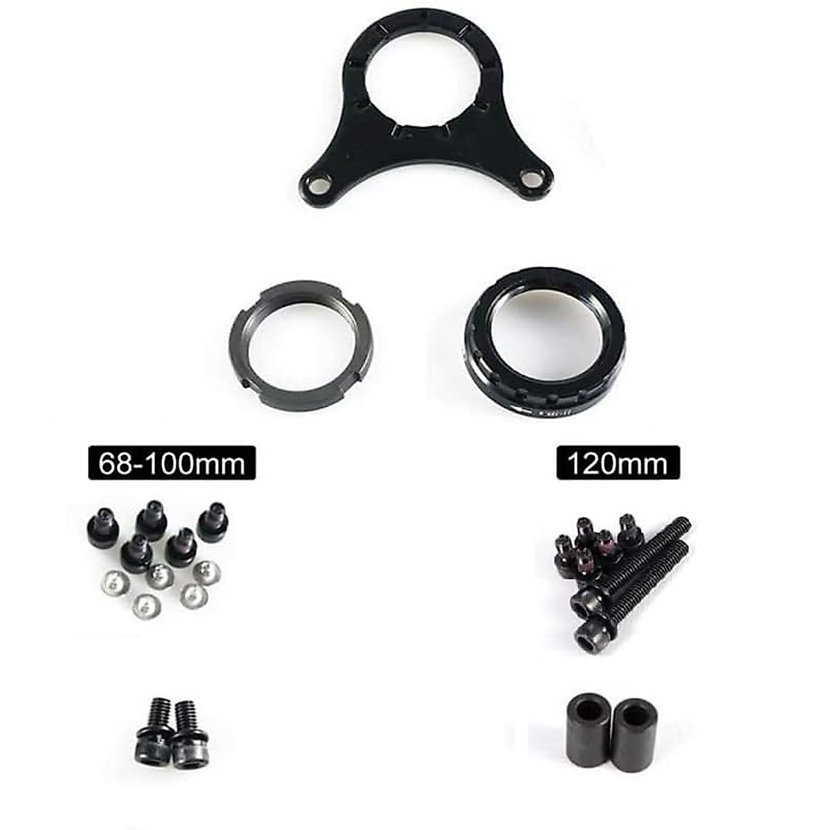 BAFANG BBS BBSHD Mid Motor Assembling Components, Optional 68-100mm/120mm Installation Parts for Replacement