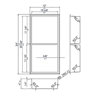 ALFI brand ABN1224-BSS Shower Niche, Brushed Stainless Steel