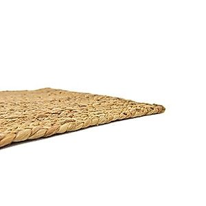 Unique Loom Braided Jute Collection Classic Quality Made Natural Hand Woven Area Rug (2' 0 x 3' 0 Rectangular, Natural)