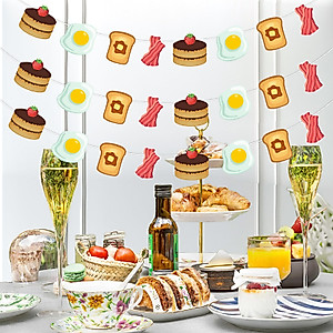 Sursurprise Brunch Themed Party Decorations, 3Pcs Brunch Breakfast Banner Kit, Let’s Brunch Birthday Baby Shower Bachelorette Bridal Shower Party Decorations Supplies