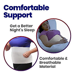 Plus Size Abdominal Binder Post Surgery Tummy Tuck | Postpartum Belly Band Wrap | Post C Section Belly Binder | Stomach Compression Hernia Belt For Men or Women After Pregnancy, Hysterectomy (XXL/3XL)