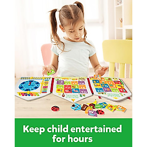 Coogam Toddler Felt Montessori Busy Book, Activity Sensory Boards Fine Motor Skill Quiet Book Car Travel Binder Autism Toys Preschool Learning Educational Gift for 3 4 5 Year Old