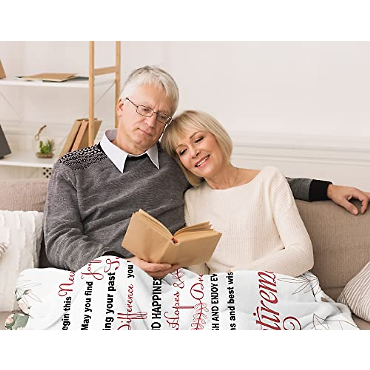 Retirement Gifts for Women Blanket 60"×50", Retirement blanket for Women, Happy Retirement Gifts for Nurses Teachers Mom Wife Female, Retired Gifts for Coworkers Boss, Retirement Throw Blankets