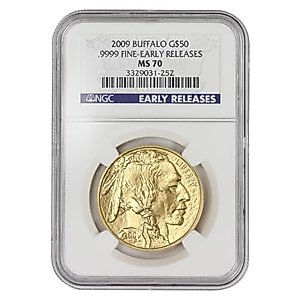 2009 1 oz American Gold Buffalo MS-70 Early Releases $50 MS70 NGC