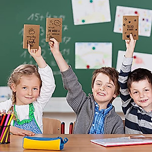 JPSOR 20 Pack Notebooks for Kids Bulk, Mini Journal, Small Kraft Notebooks, 3.5" x 5.5" Inspirational Notebook, Lined Notebook with 10 Different Happy Designs for Students Classroom School Supplies