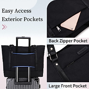 Laptop Tote Bag for Women, 15.6 Inch Computer Shoulder Bag Teacher Work Bag Travel Purse with Small Pouch VONXURY