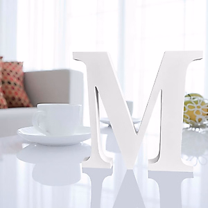 Wooden Letters for Decoration,9.5"x 9"x 0.8"Wooden Hanging Wall 26 Letters Alphabet Wall Letter for Children Baby Name Girls Bedroom Wedding Birthday Party Home Decor