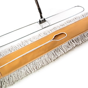 Venmark Commercial Dust Mop – 48” Floor Sweeper for Tiles, Hardwood, and Laminate Floors, with Aluminum Broom Handle, Reusable Duster Head - Complete with Cleaning Cloth