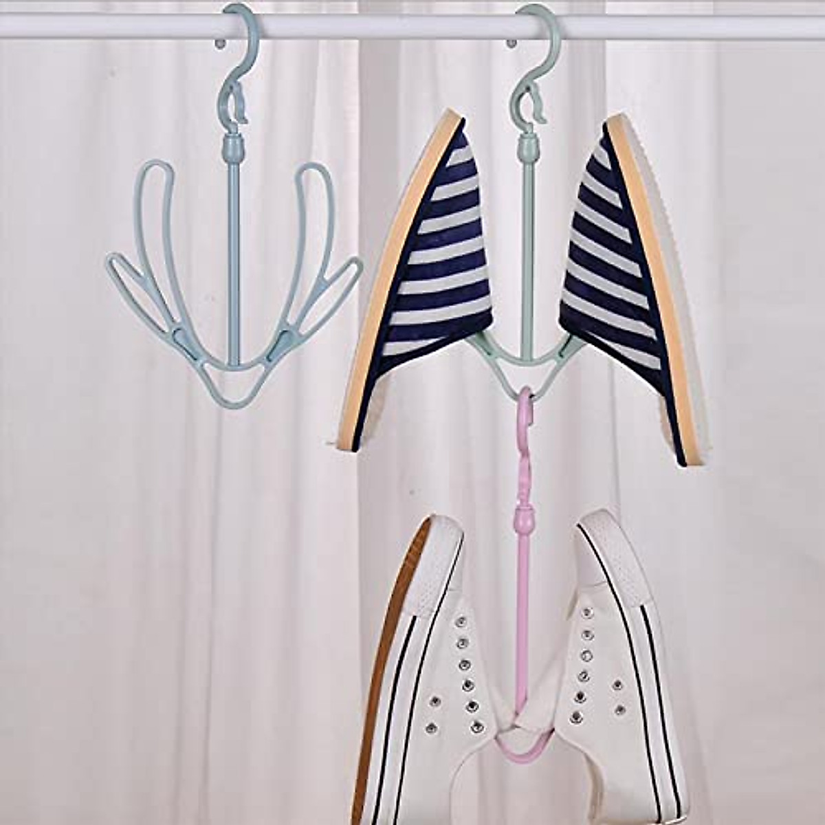 6Pcs Shoe Hanger,Hanging Shoe Organizer,Hanging Shoe Rack,Shoe Drying Rack for Dryer,Shoe Dryer Rack,Shoe Hangers Hanging Drying Rack,Dry Shoe Rack Organizer Shoe Hook Rotating Hanger for Drying Shoe