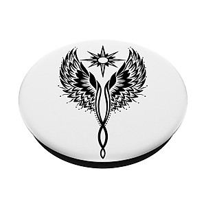 Angels Wings with Sun Guardian-Angel with Sun Rays PopSockets Swappable PopGrip