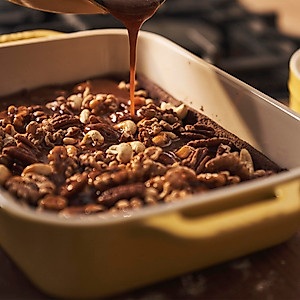 STAUB Stoneware Gratins Ceramics Rectangular Baking Set, Casserole Dish, 2-Piece, Citron, 2-pc