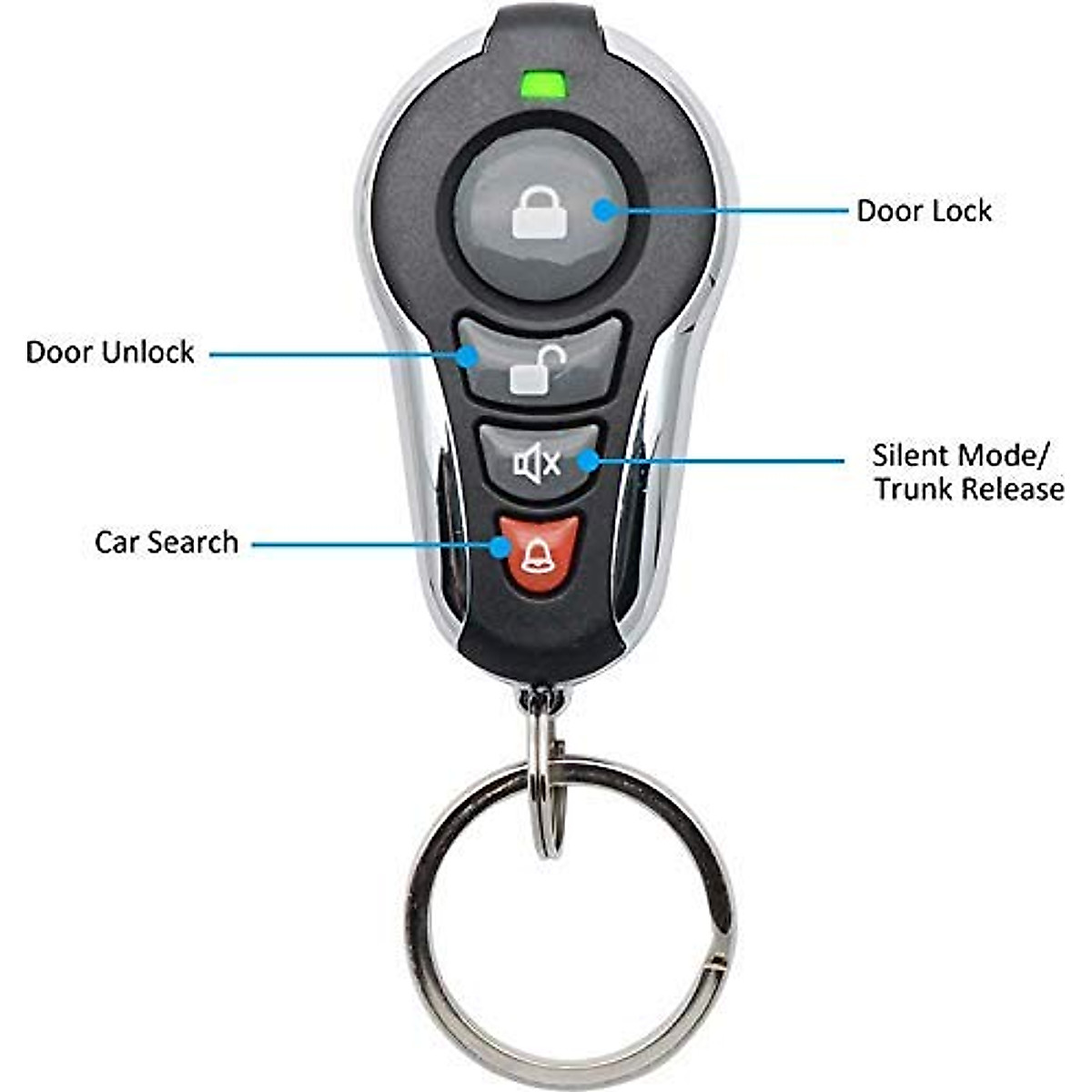 Car Remote Central Lock MASO Car Door Lock Keyless Entry System Kit with 2 Remote Controllers Universal for 12V Vehicle