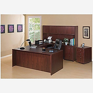 Lorell Desk Shell, 60 by 30 by 29-1/2-Inch, Mahogany
