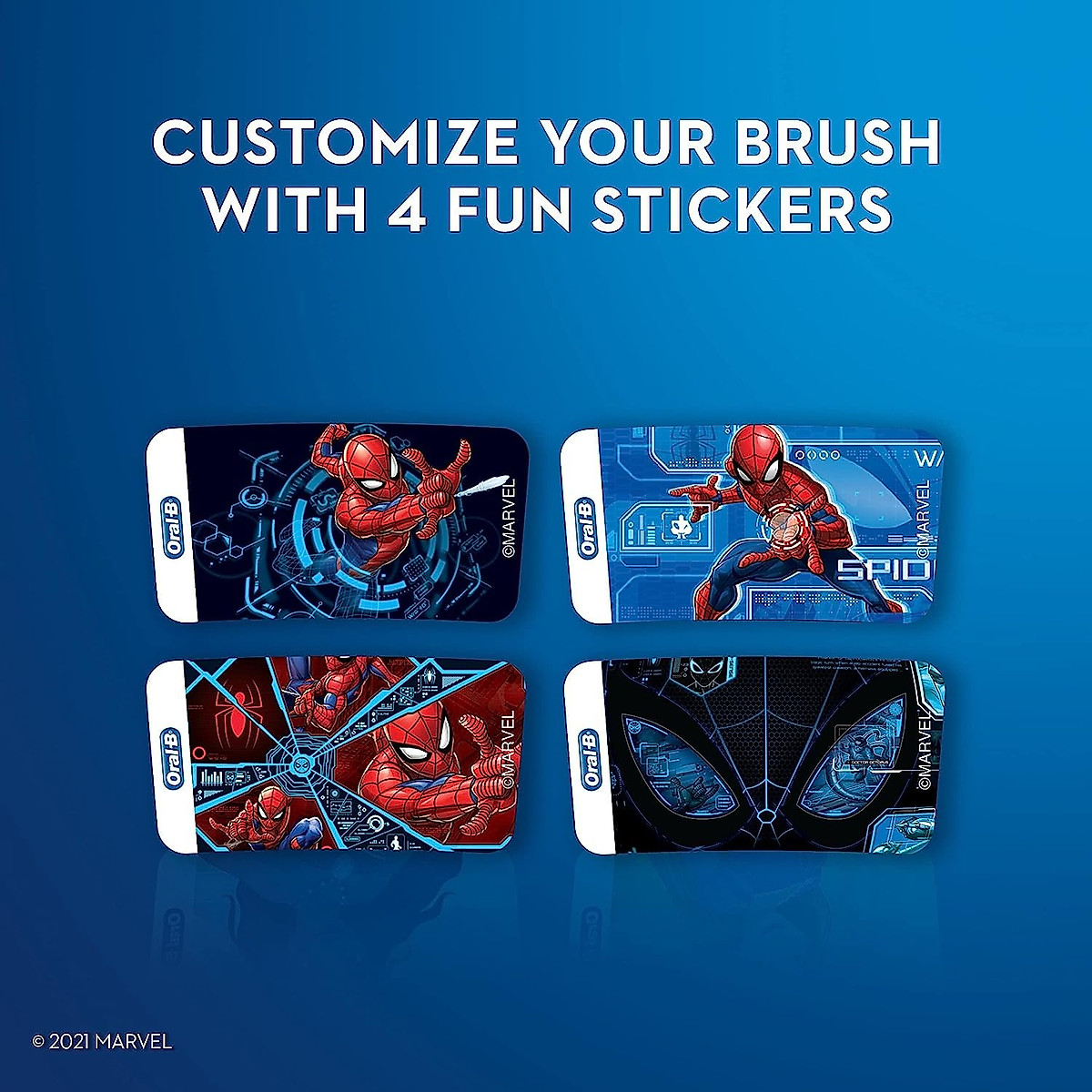 Oral-B Kids Electric Toothbrush Featuring Marvel's Spiderman, for Kids 3+