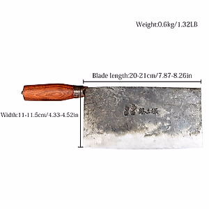 臻三环 ZhenSanHuan HandHammered Forged Kitchen Knife Cleaver
