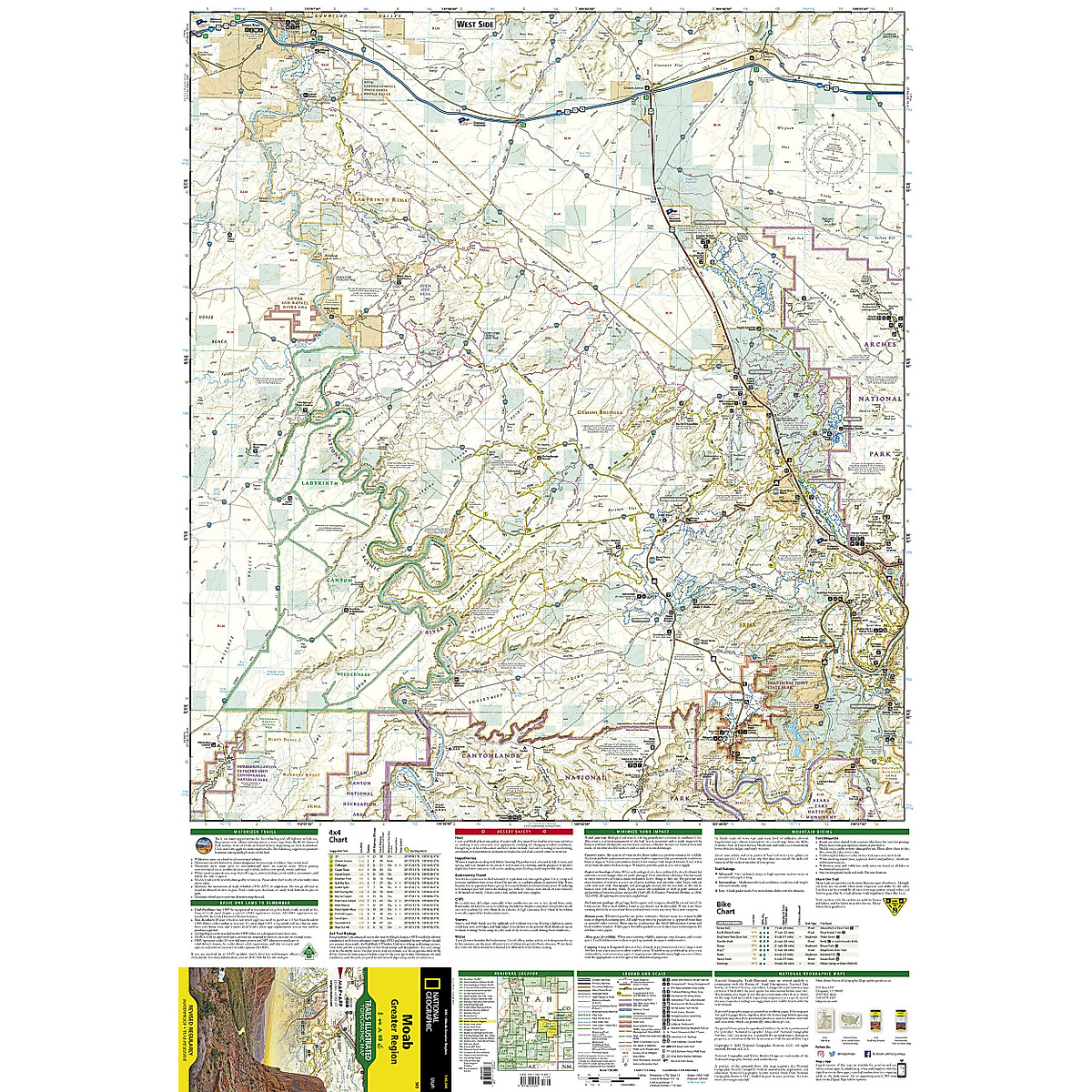 Moab Greater Region Map (National Geographic Trails Illustrated Map, 505)