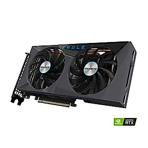 GIGABYTE GeForce RTX 3060 Eagle OC 12G Graphics Card, 2X WINDFORCE Fans, 12GB 192-bit GDDR6, GV-N3060EAGLE OC-12GD Video Card (Renewed)