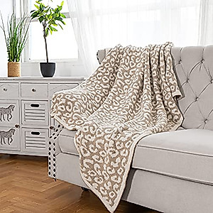 Throw Blanket Soft Micro Plush Leopard Blanket (50x60inches) Warm Reversible Cheetah Blanket Leopard Pattern Throw for Couch Bed Sofa…