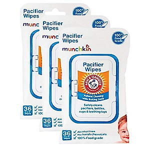 Munchkin Arm and Hammer Pacifier Wipes, White, 108 Count