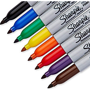 Sharpie Permanent Marker Fine Tip [30217PP] 8 Count (Pack of 3) 24 Markers Total