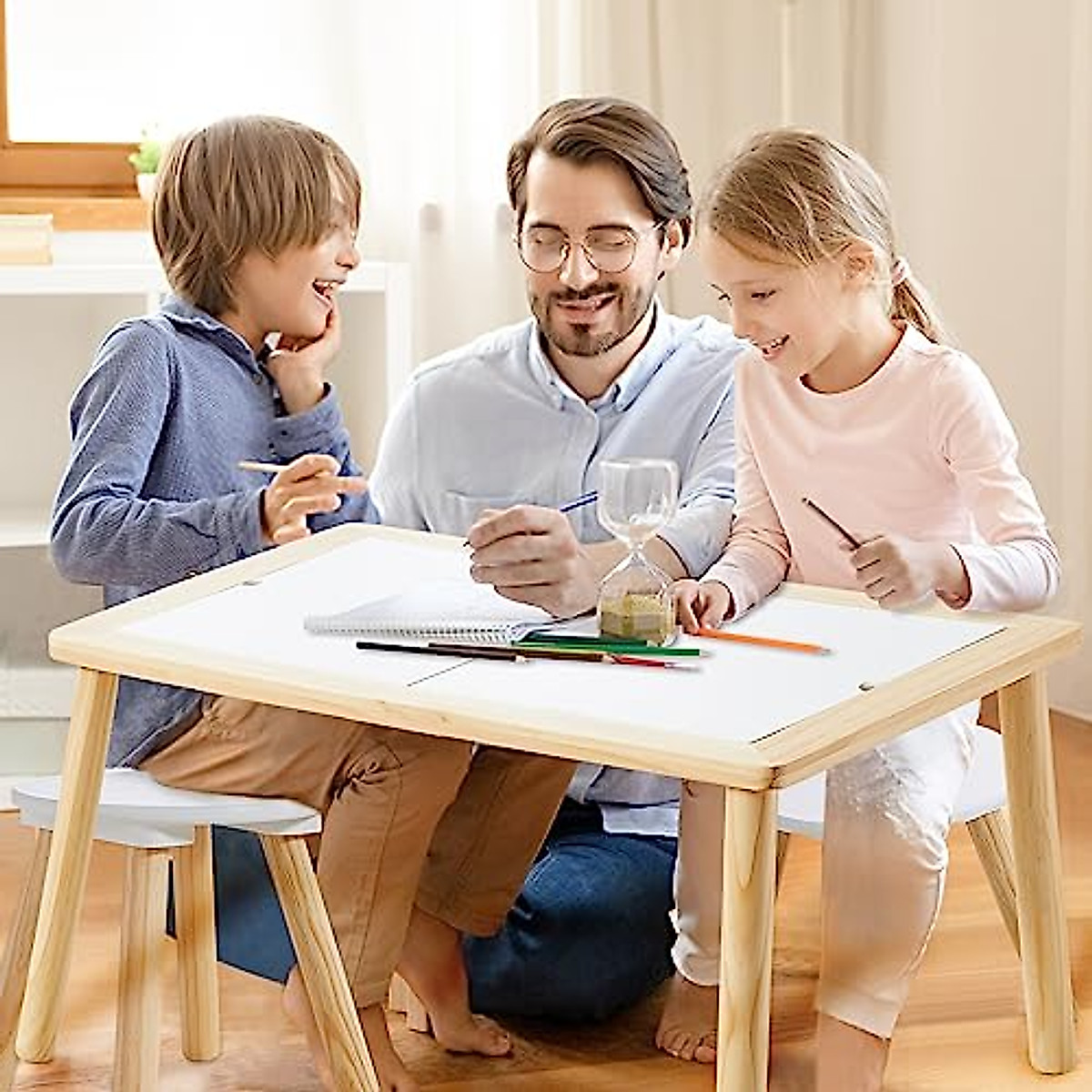 Beright Sensory Table, Indoor Childrens Table Play Sand Table for Toddlers, for Kid's Birthday, Christmas and Thanksgiving, not with Storage Bins, Pantend Pending