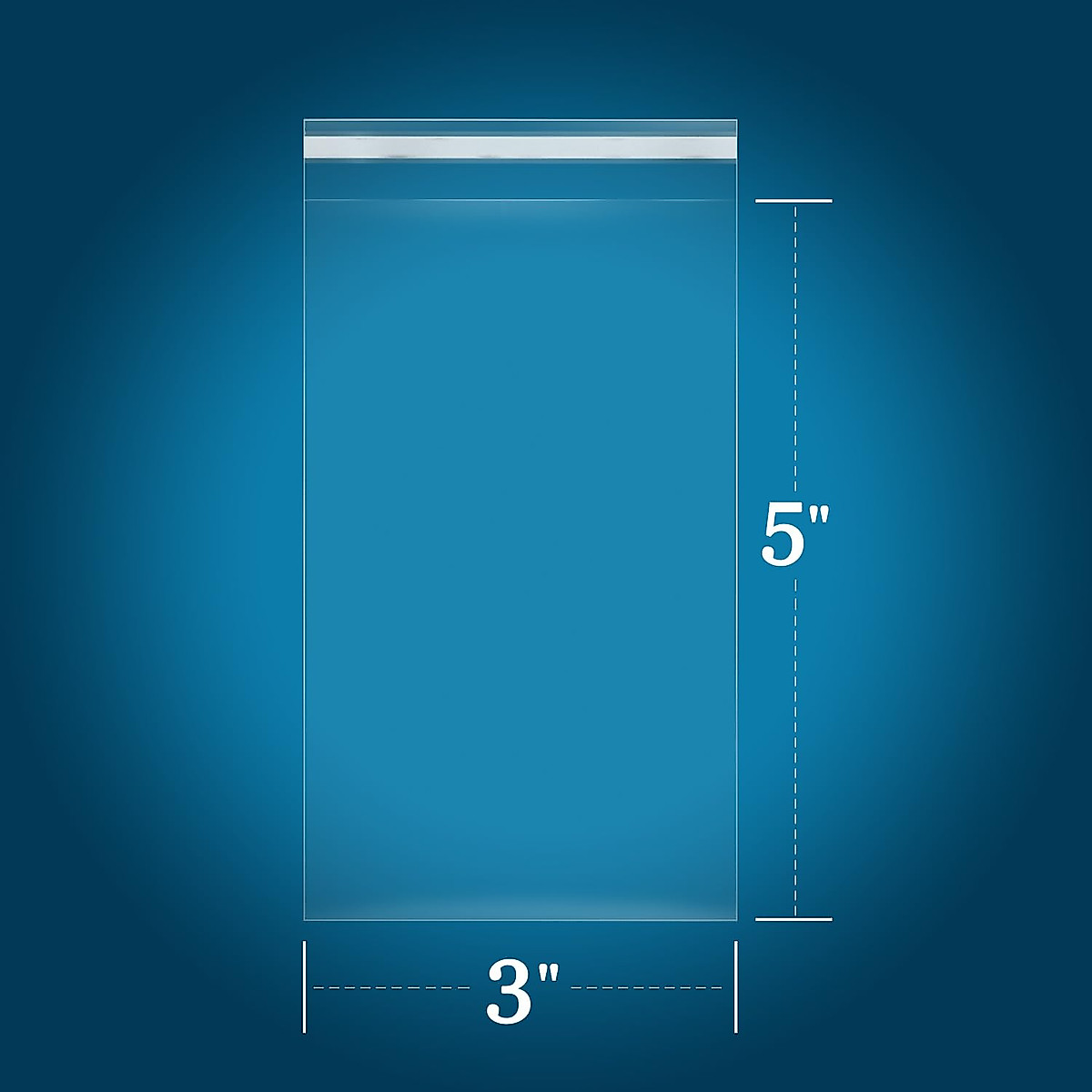 iMailer - 200 Count - 3" x 5" Self Sealing Cellophane Bags- Clear Small Cello Bags for Bakery, Treats, Party Favors, Photo, Jewelry