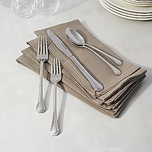 HENCKELS 65-Piece Astley Flatware Set,Silver