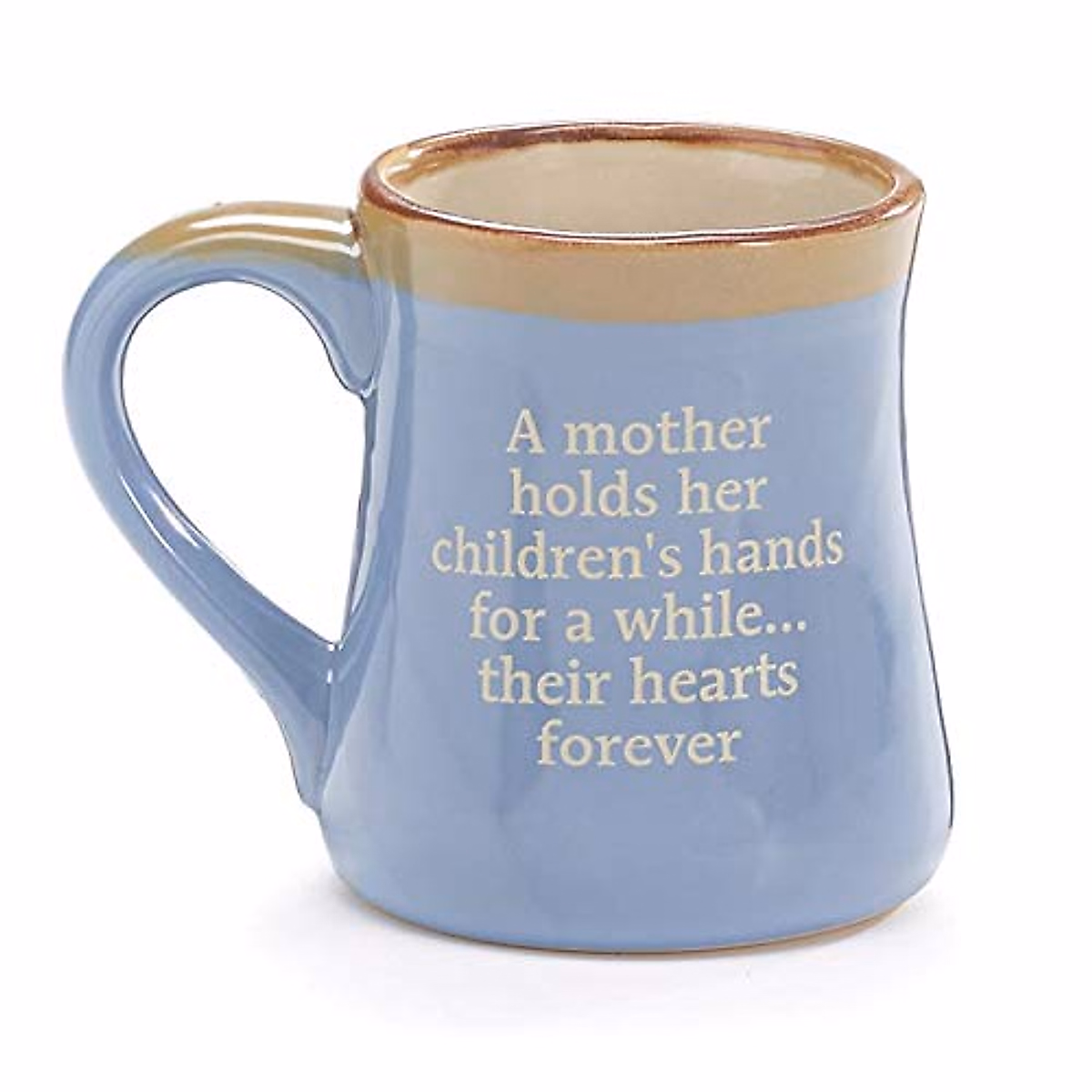 Mom Porcelain Blue Coffee Tea Mug Cup 18oz Gift Box Holds Childs Hands.Hearts