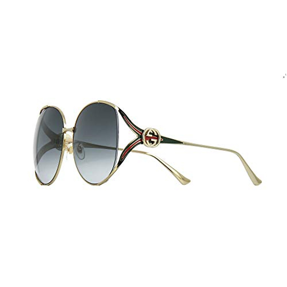 Gucci GG0225S Sunglasses Gold w/Grey Gradient Lens 63mm 001 GG0225/S GG 0225/S GG 0225S