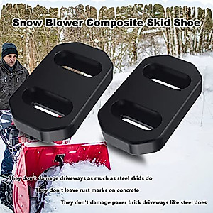 EZYPAK 2 Pack 106-4588-01 Snowblower Composite Skid Shoe - Compatible with Toro 106-4588-01 A107BD - Fits Model: 726, 826, 828, 926,37770, 37771, 37772, 38595 Snowblowers