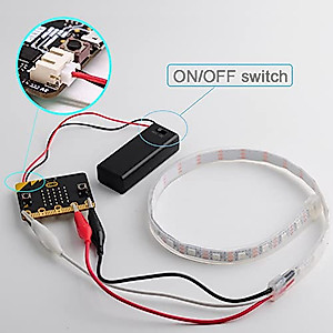 DIYmalls 2 AAA Battery Holder with Switch for Microbit Battery Pack 3V 2 Cell with ON/Off Case Cover Box PH2.0 Connector 14cm Wire (Pack of 5)