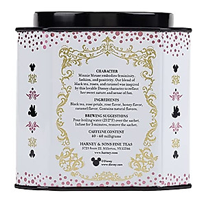 Harney & Sons Minnie Mouse Blend, Disney | 30 sachets Rose Scented Black Tea with Caramel
