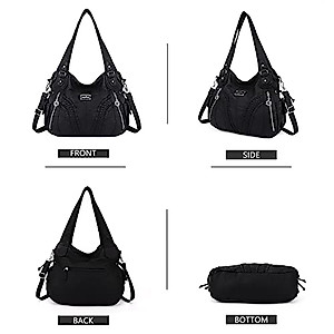 Purses and Handbags Women Fashion Tote Bag Shoulder Bags Top Handle Satchel Purses Washed Synthetic Leather Handbag