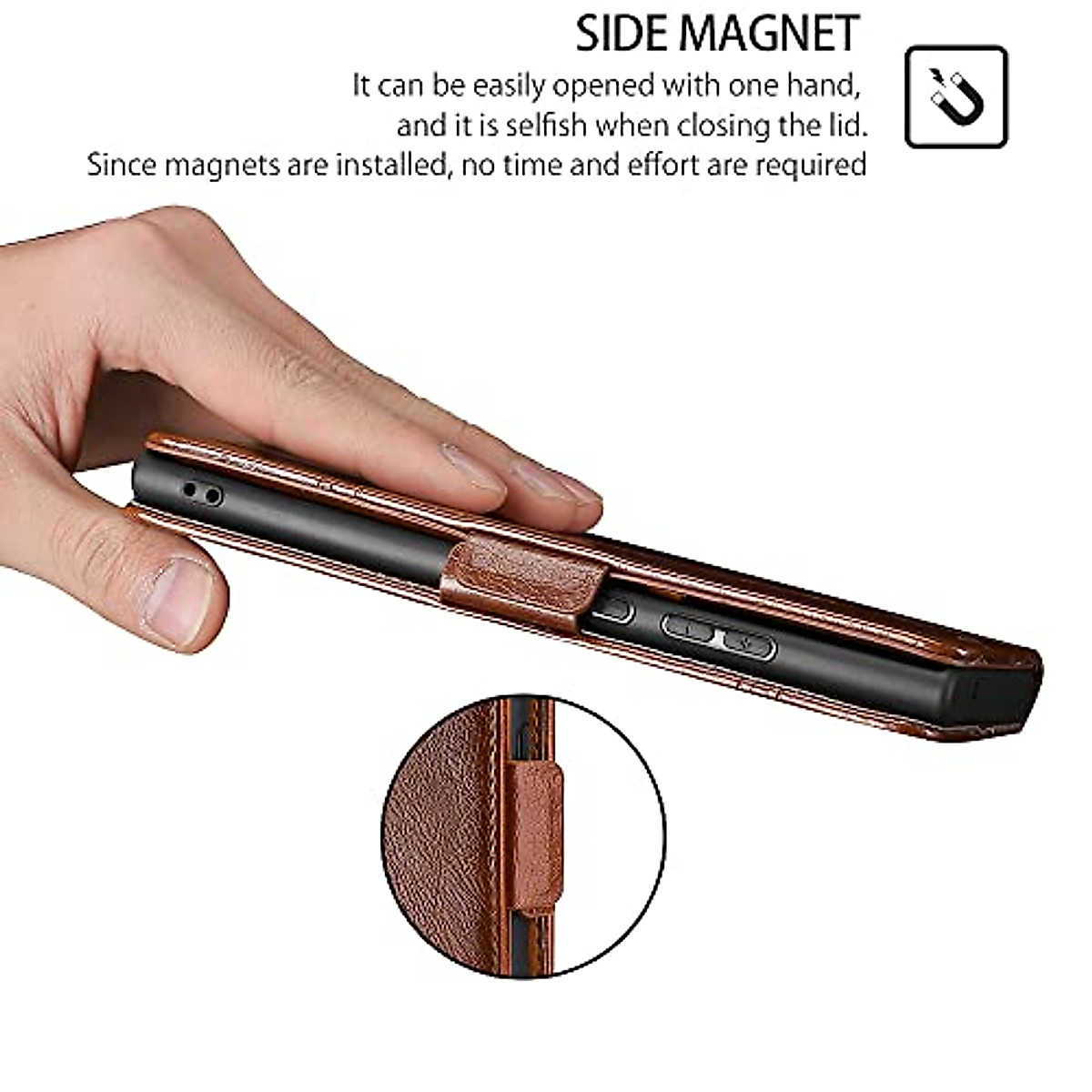 Fansipro Phone Cover Wallet Folio Case for LG V20, Premium PU Leather Slim Fit Cover for LG V20, 3 Card Slots, 1 Transparent Photo Frame Slot, Anti-Dirt, Brown