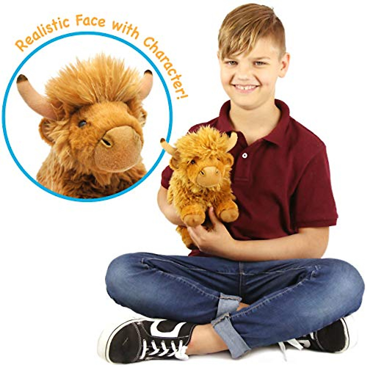 TigerHart Henley The Highland Cow - 11 Inch Stuffed Animal Plush (Classic Edition)