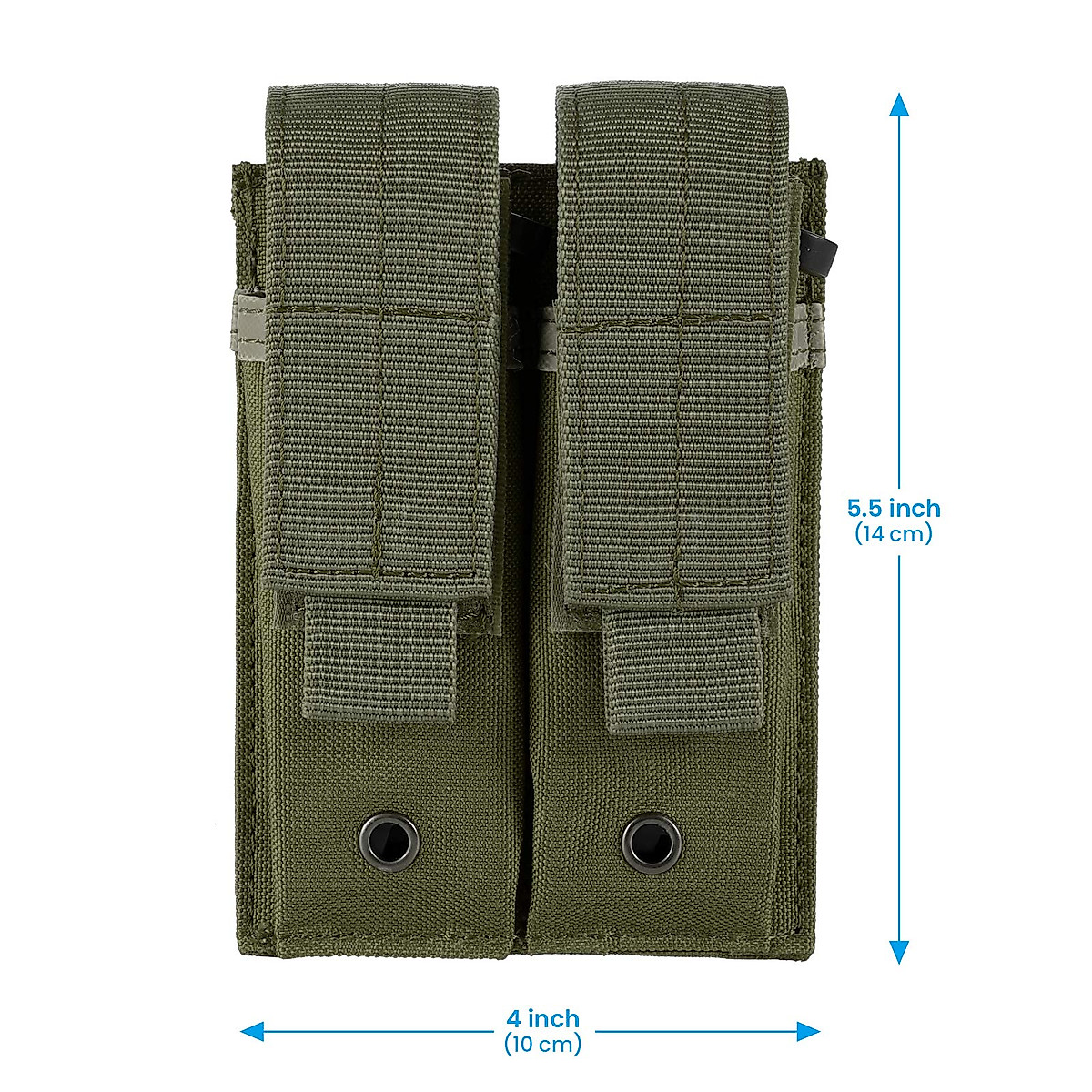 FRTKK Tactical Single/Double Pistol Mag Pouch Outdoor Molle Open-Top Magazine Pouch for Glock M1911 92F