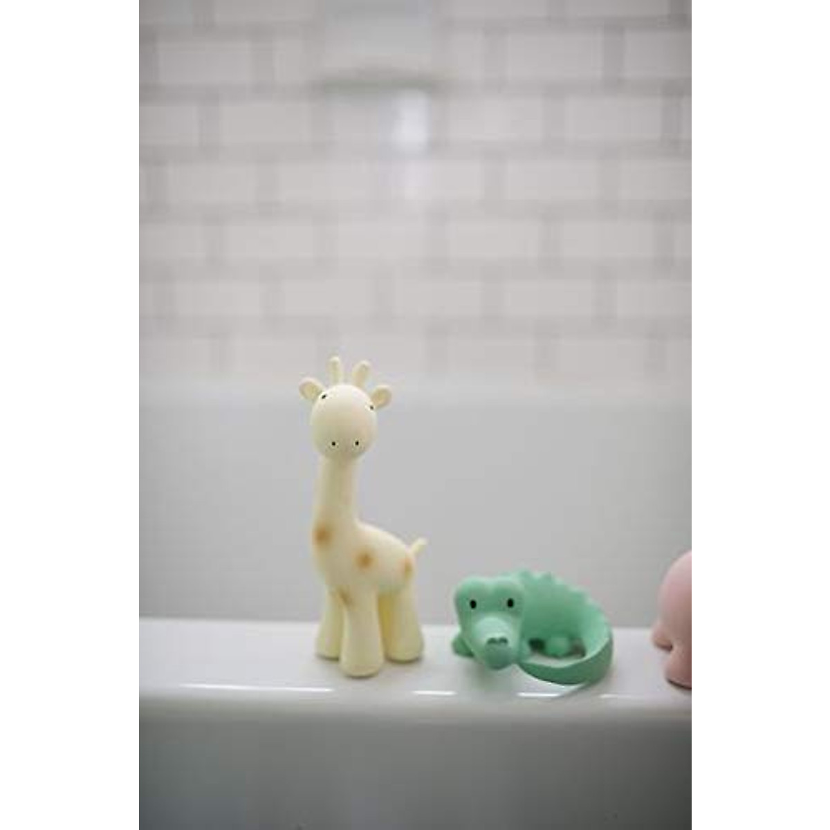 Tikiri My First Safari Crocodile Natural Rubber Rattle (Green)