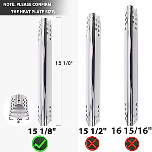 Grill Replacement Parts for Charbroil Advantage Series 3 Burner 463343015, 463642116, 463435115, 463436815, 463335115 Gas Grills, Stainless Pipe Burner, Heat Plate, Carryover Tube, Igniters.