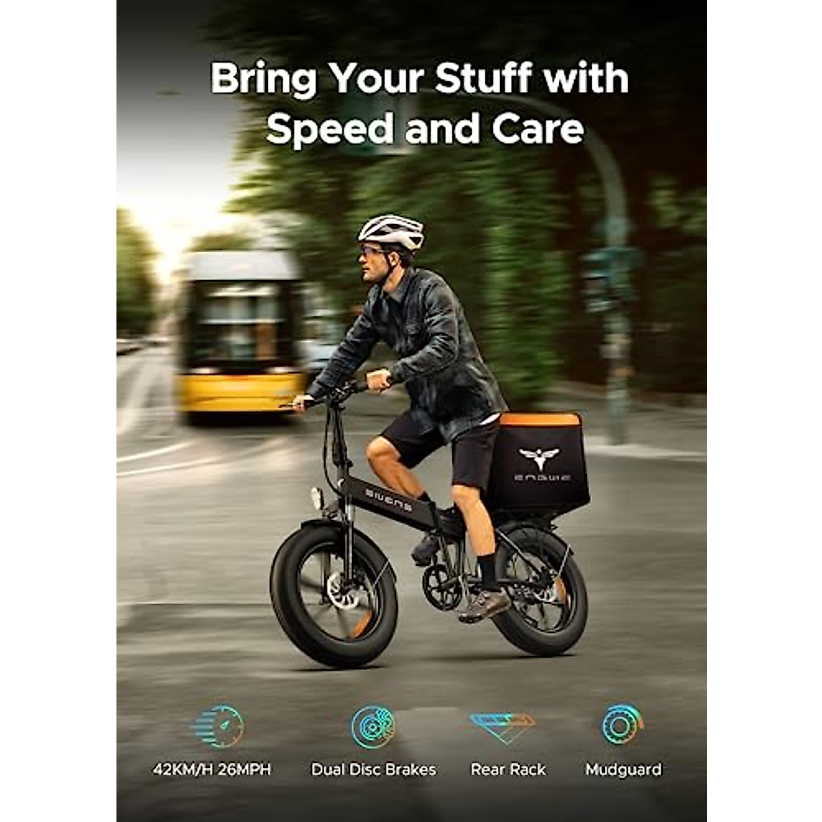 ENGWE EP-2 Pro Electric Bike 750W Folding Ebike for Adults with 48V 13Ah Removable Battery Range 75Mile - 20" x 4.0 Fat Tire Electric Bicycle, 7 Speed Gear E-Bike for All Terrain