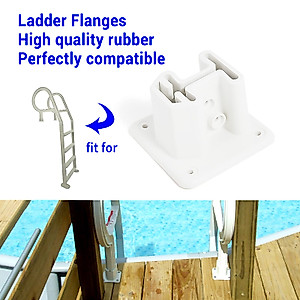 Pool Ladder Flanges for Heavy Duty Resin in-Pool above Ground Swimming Pool Ladder (2 Pack)