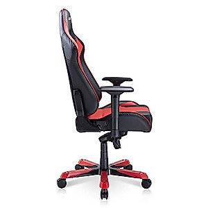 DXRacer OH/TS29 for Big & Tall, Ergonomic Home Office Armchair Comfortable Desk Recliner High Backrest Computer Seat | Height Swivel, 4D Armrest and Premium PU Leather, Max, Black and Red