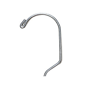 NAHANCO 1600RCLH Plastic Skirt/Pant Hanger with Long Metal Swivel Hook and Pinch Clips, Heavy Weight, 14",White (Pack of 100)