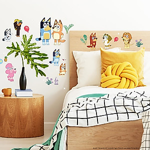 RoomMates Bluey Family and Friends Peel and Stick Wall Decals, RMK5457SCS