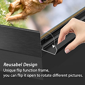 jenesaisquoi Custom Canvas Prints with Your Photos, Customized Canvas Prints Personalized Pictures Gifts for Bedroom, Living Room, Wedding Baby Pet Family (Black Aluminum Framed, 12x16)