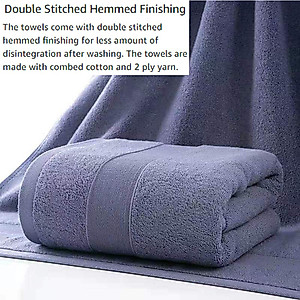 LRUUIDDE Bathroom Hand Towels 2 Set,Cotton Hand Towel for Bath, Hand, Face, Kitchen, Super Soft, Highly Absorbent, Machine Washable, Size 14" x 30" (Blue)…