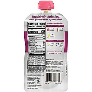 Plum Organics Mighty 4 Blends Guava, Banana, Black Bean, Carrot, Oat, 4oz