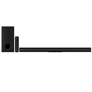 Hisense HS218 2.1ch Sound Bar with Wireless Subwoofer, 200W, Powered by Dolby Audio, Roku TV ready, Bluetooth, HDMI ARC/Optical/AUX/USB, 3 EQ Modes
