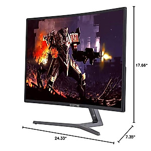Sceptre C275B-144RR AMD FreeSync DisplayPort HDMI DVI Ports 27" Curved Professional 144 Hz Monitor Metal Black